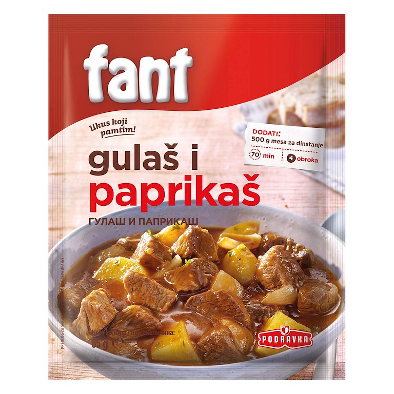 Podravka Fant gulas i paprikas 65 g