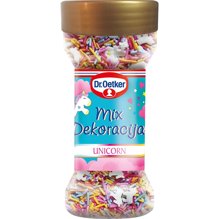 Dr oetker ukrasi za kolače jednorog-dekor mix 52g dr oetker