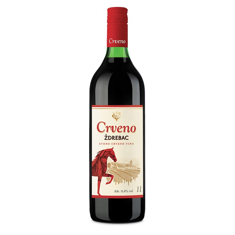 Ždrebac Vinoprodukt crveno vino 1l