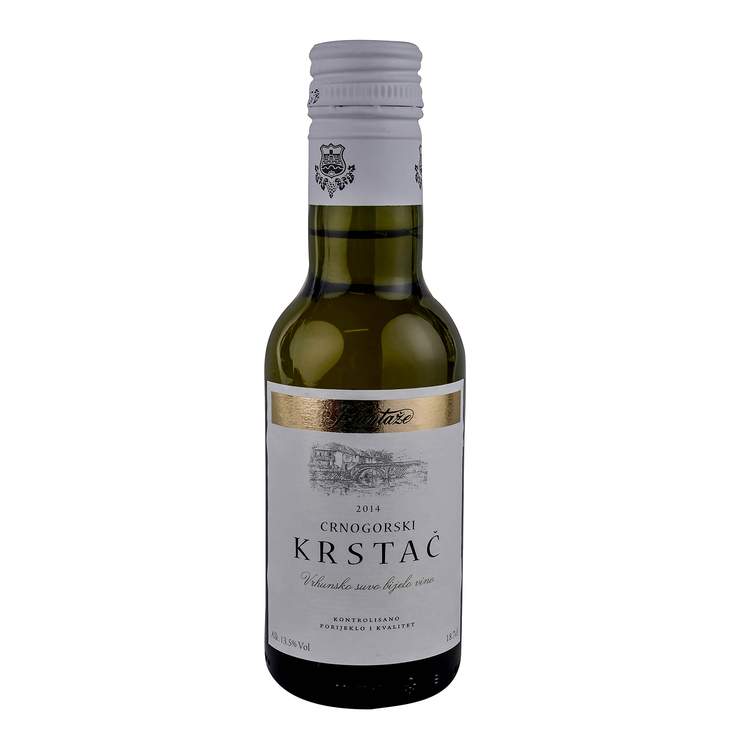 Plantaže crnogorski Krstač belo vino 0,187l
