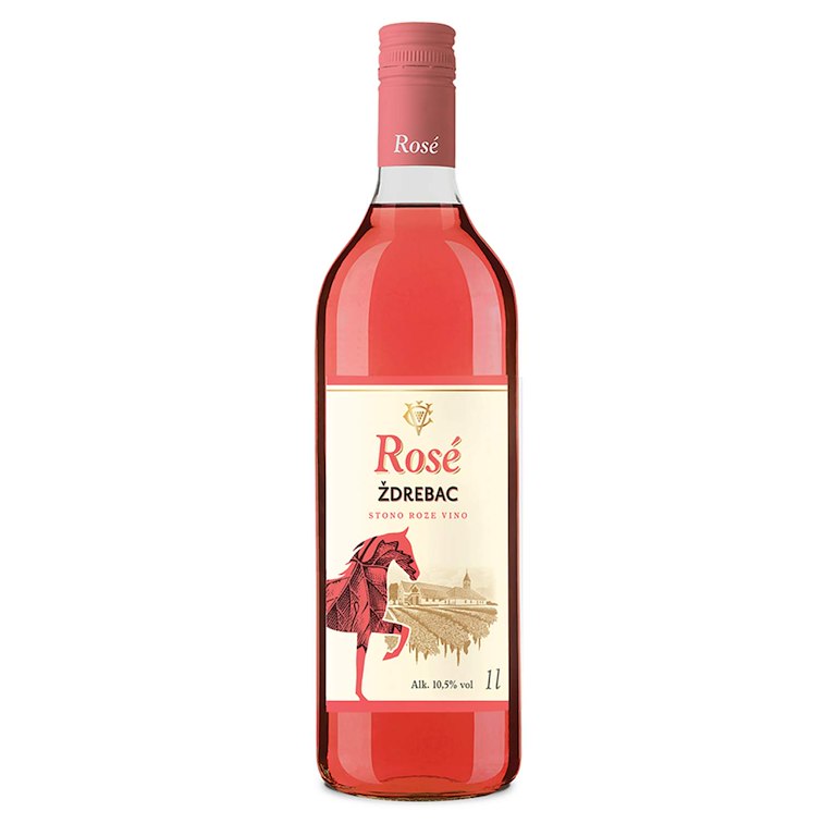 Ždrebac rose vino 1l Čoka