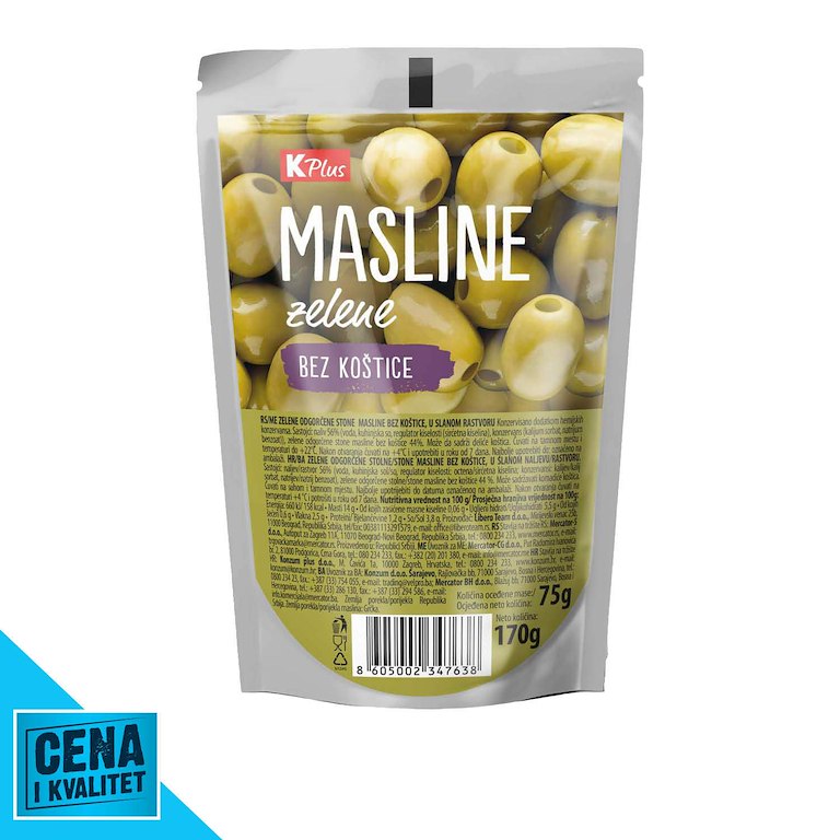 K plus masline zelene sk 180g k plus