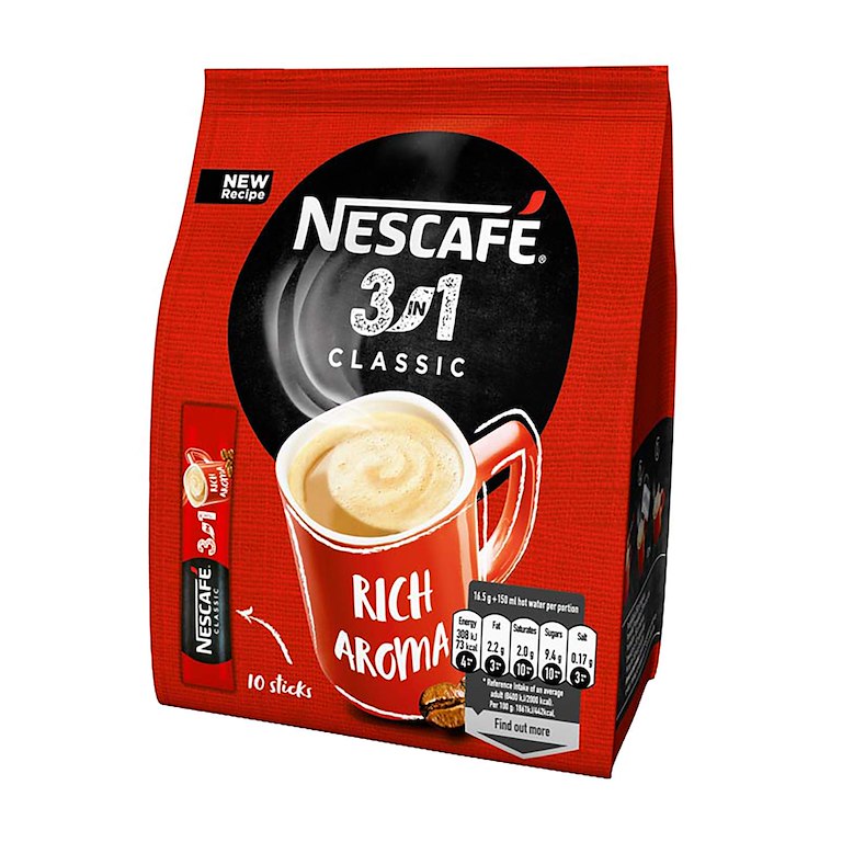 Nescafe inst 3in1 classic kesa 165g nescafe