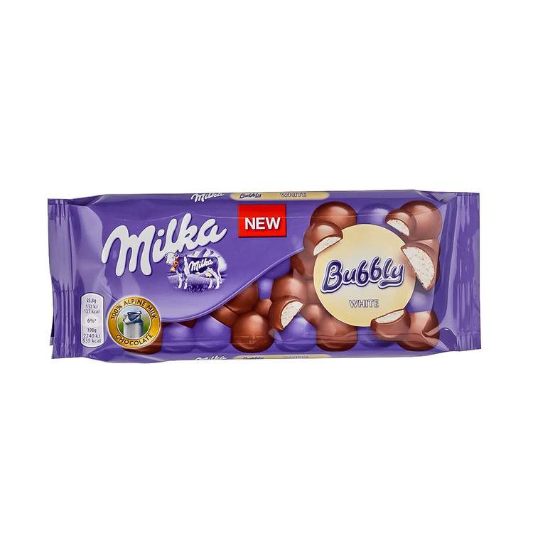 Milka bubbly white