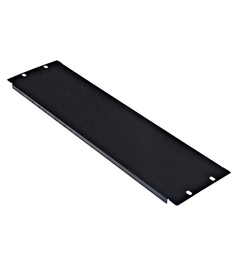 19" Slepi panel 3HU, montaža vijkom, metalni, RAL9005, crni