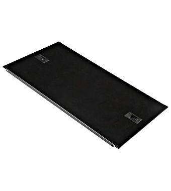 19" Slepi panel 6HU, montaža snap-in, metalni, RAL9005, crni