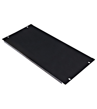 19" Slepi panel 5HU, montaža vijkom, metalni, RAL9005, crni