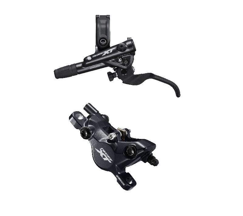 KOČNICA SHIMANO DEORE XT BL-M8100(L), BR-M8100(F), W/O ADAPTER, RESIN PAD(W/O FIN), 1000MM HOSE(SM-BH90-SBM BLACK), W/CONNECTER INSERT, IND.PACK