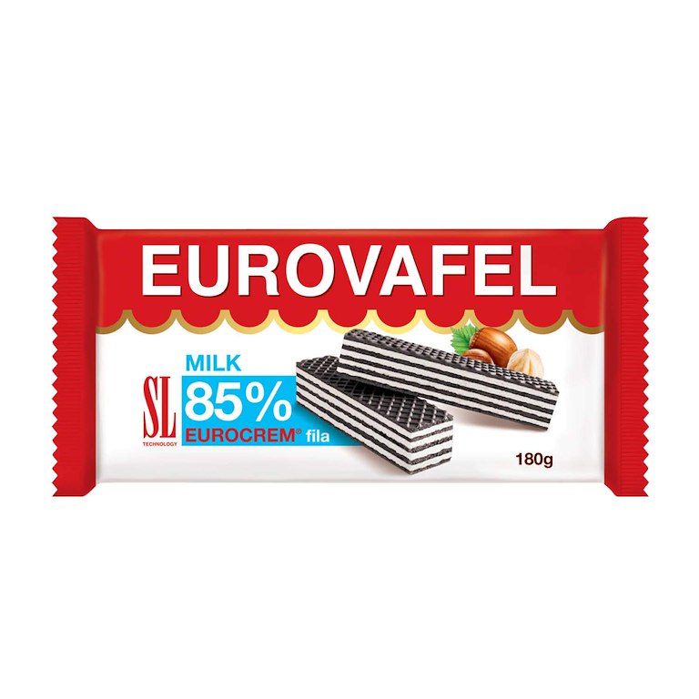 Swisslion keks eurovafel milk 85% fila 180g swisslion