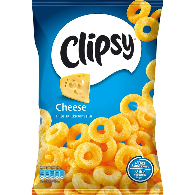 Clipsy flips sa ukusom sira + poklon sličica 100g