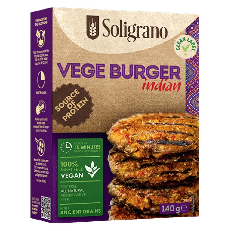 VEGE BURGER
BEZ SOJE INDIAN 140g