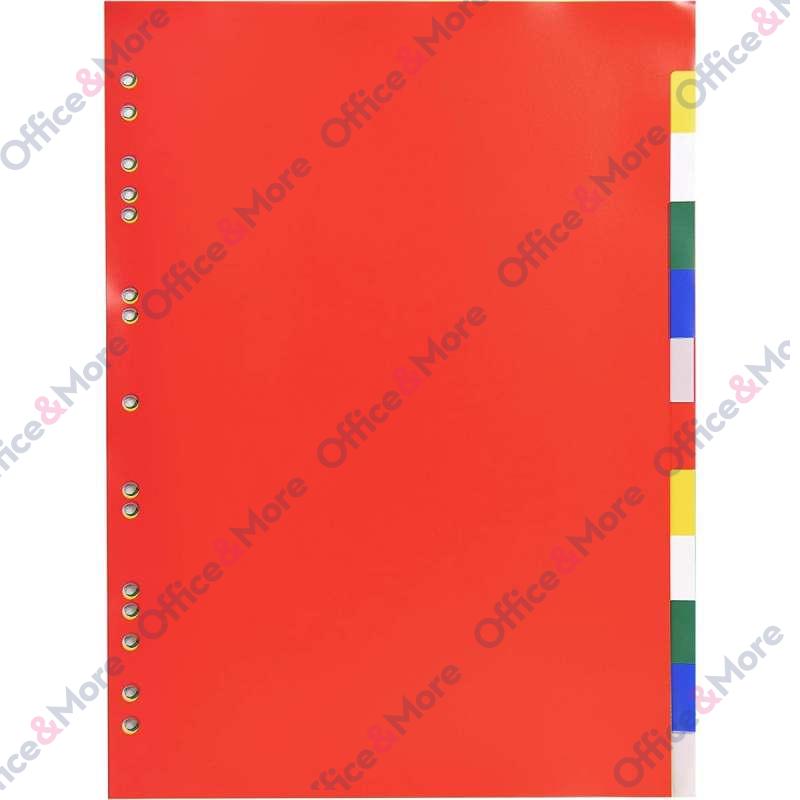 EXACOMPTA PREGRADNI INDEKS PP A4, 12 BOJA 0.12mm