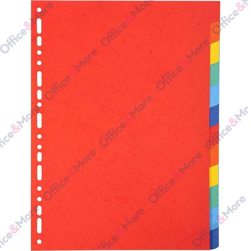EXACOMPTA PREGRADNI KARTON A4, 10 BOJA, REC. 220g