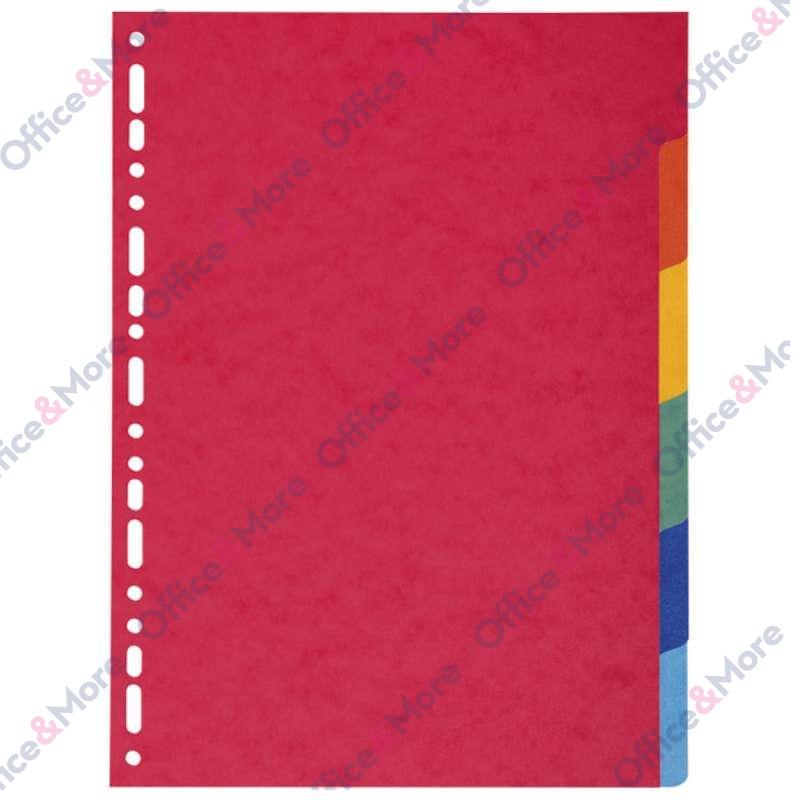 EXACOMPTA PREGRADNI KARTON A4, 6 BOJA, REC. 220g