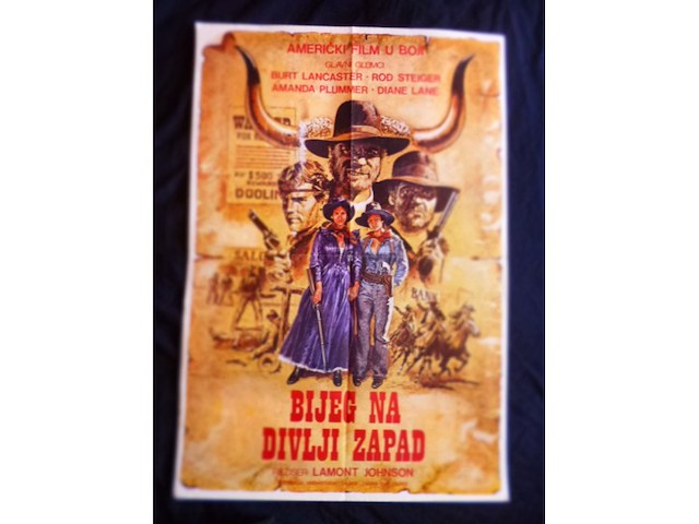 Filmski poster BIJEG NA DIVLJI ZAPAD Burt Lancaster