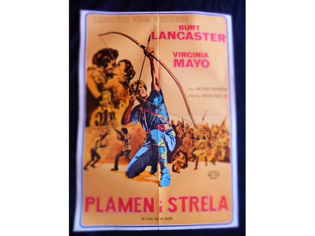 Filmski poster PLAMEN I STRELA Burt Lancaster 1950