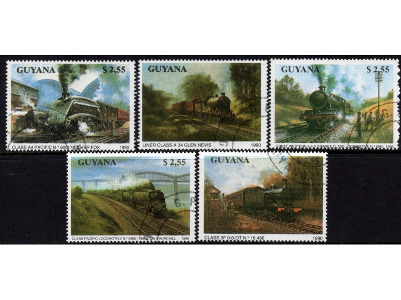 Guyana 1990. Komplet serija, Vozovi