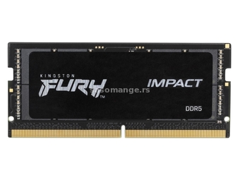 SODIMM DDR5 16GB 4800MT/s KF548S38IB-16 Fury Impact black