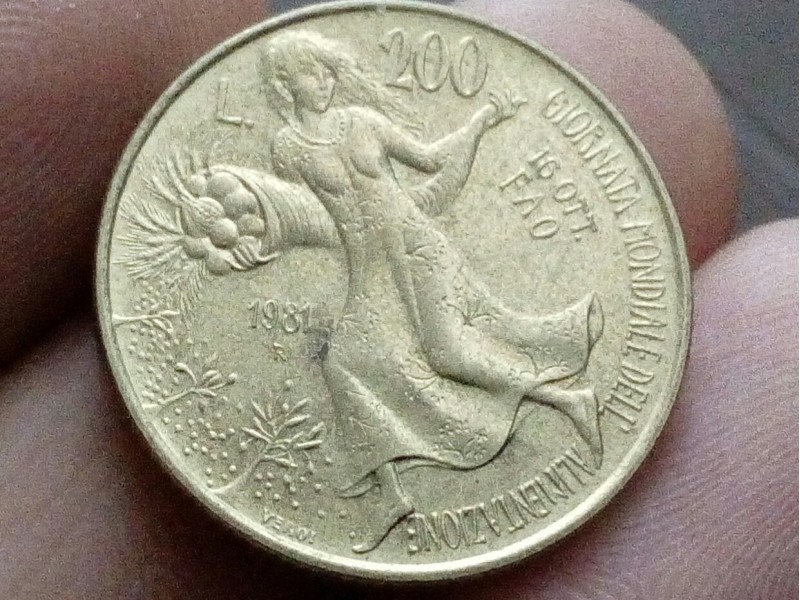 Italija, 200 lira 1981, jubilarac