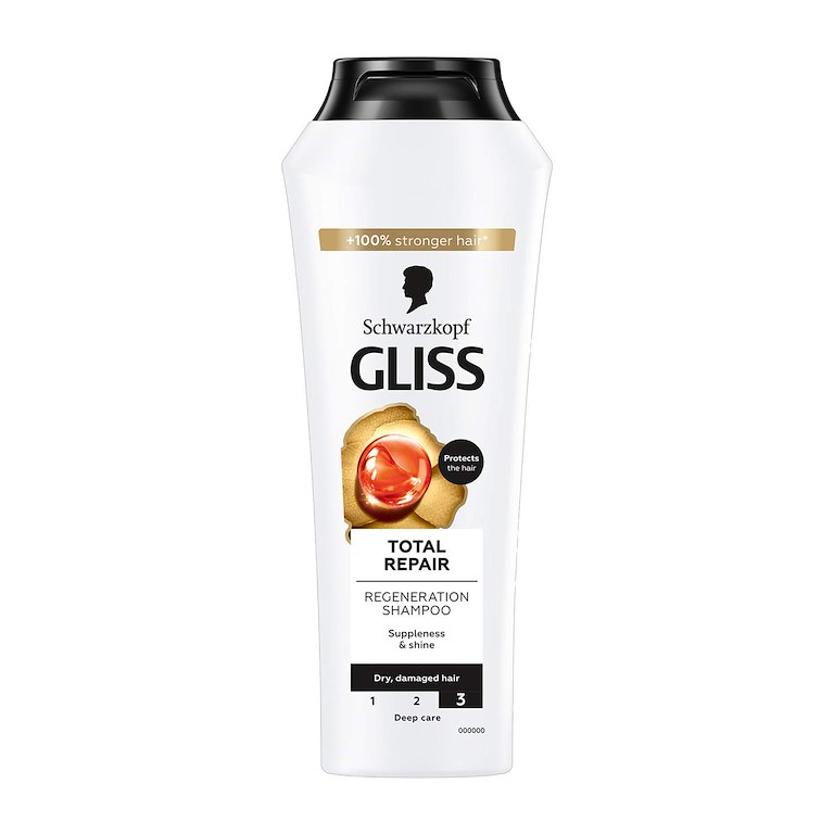 Gliss total repair šampon za suvu i oštećenu kosu 250ml