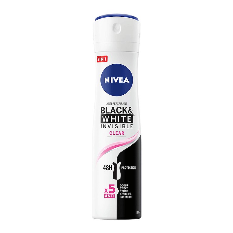 Nivea dezodorans black&white clear 150ml