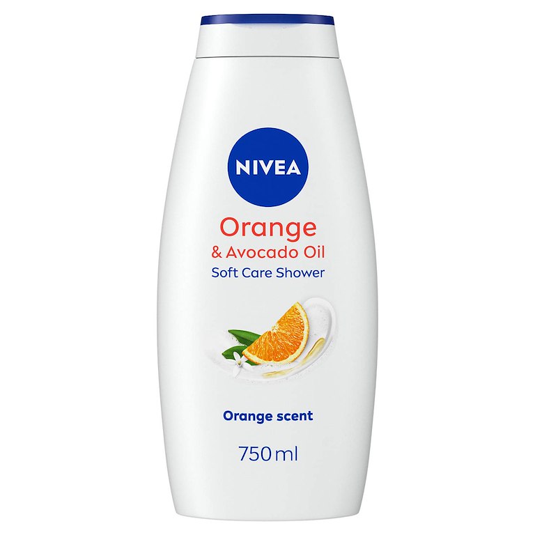 Nivea gel za tuširanje care & oranges kremasti 750ml nivea