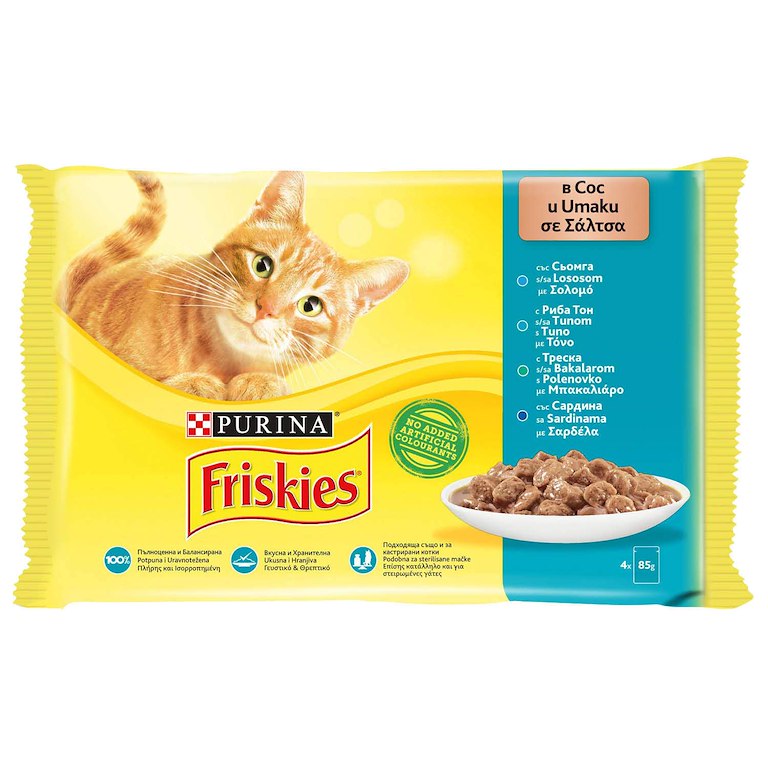 Friskies preliv za mačke mp riba 4x85g friskies