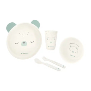 Kikka Boo set posuđa 4 dela Bear with Me mint