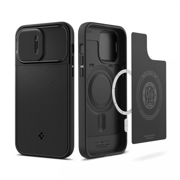 Maska Spigen Optik Armor Mag Magsae za iPhone 14 crna