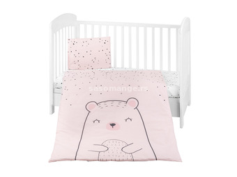 Kikka Boo Bebi posteljina navlake 3 pcs Bear with Me Pink KKB30145