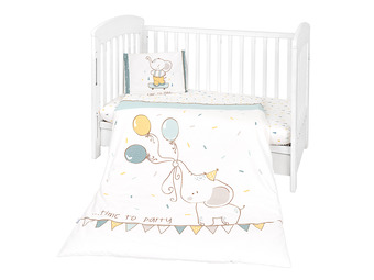 Kikka Boo Bebi posteljina navlake 3 pcs Elephant Time KKB30122