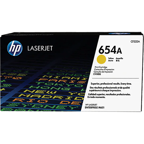 HP HP 654A Yellow Original LaserJet Toner Cartridge | CF332A