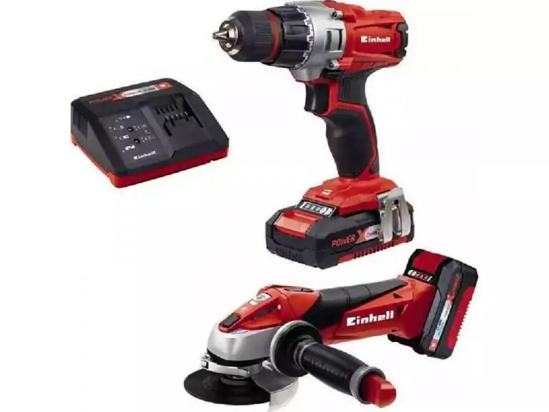 EINHELL TE-TK 18 LI KIT (CD+AG) SET AKU BUSILICA I BRUSILICA