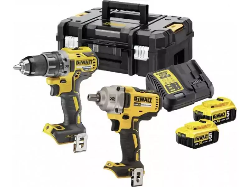 DEWALT DCK2077P2T, AKU BUŠILICA DCD791 + AKU UDARNI ODVRTAČ DCF894 , 18V 2×5.0AH SET AKUMULATORSKOG ALATA