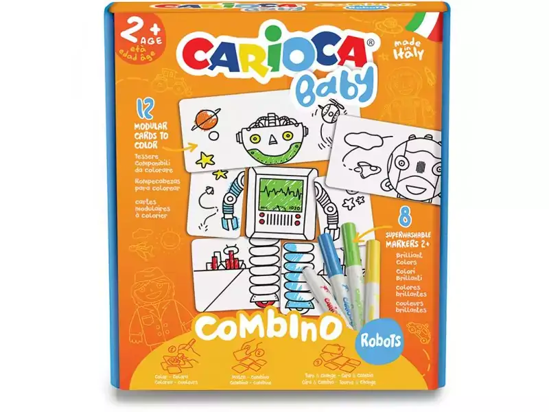 CARIOCA FLOMASTER SET COMBINO ROBOTS BABY 1/8 42896