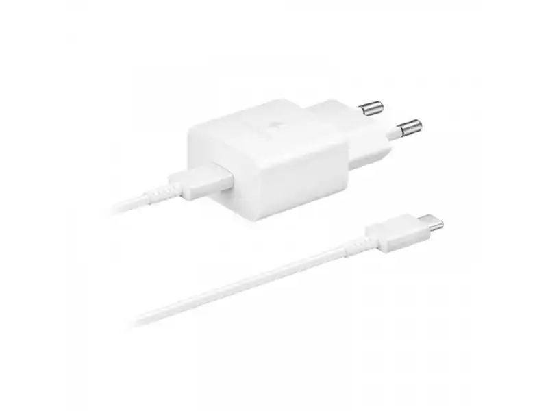 SAMSUNG KUĆNI PUNJAČ, USB-C 15W + TIPC KABL, BELI EP-T1510-XWE