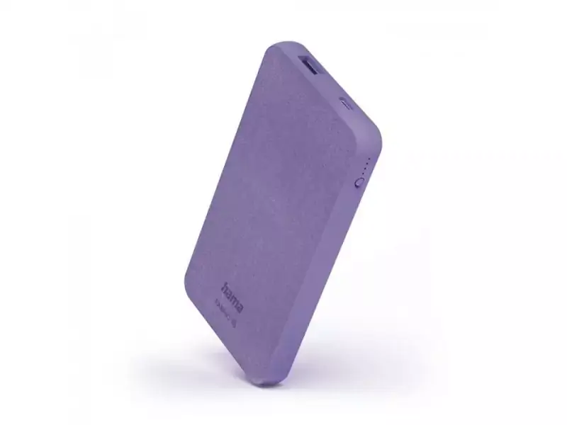 HAMA ”FABRIC 10” POWER BANK, 10000 MAH, LILA USB-A + USB-C