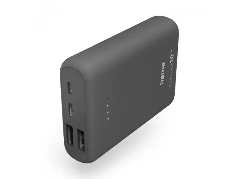 HAMA ”SUPREME 10HD” POWER PACK, 10000MAH, TIP C 1 X USB-C, 2 X USB-A