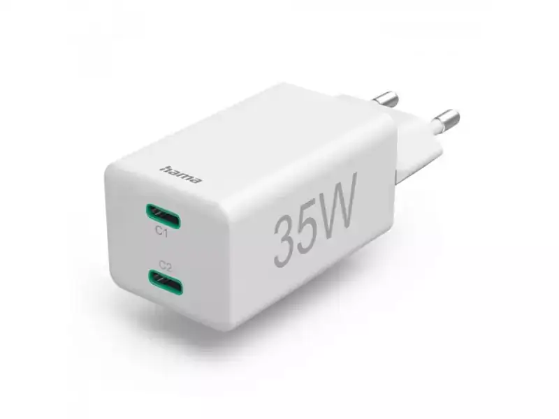 HAMA KUCNI PUNJAC PD/QUALCOMM 2XUSB-C, 35W BELI 201694