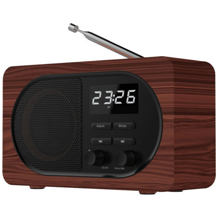 MeanIT bežični zvučnik, radio alarm sat, bluetooth, 5W - B4