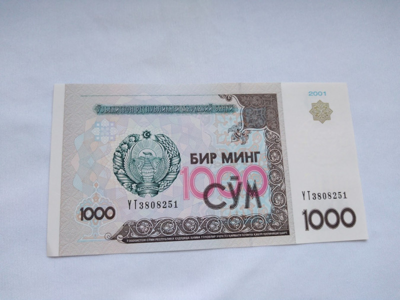 Uzbekistan 1.000 sum,2001 god.UNC