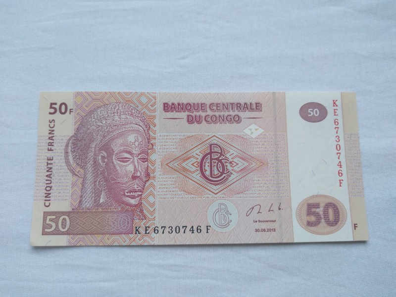 Kongo 50 francs,2013 god.UNC