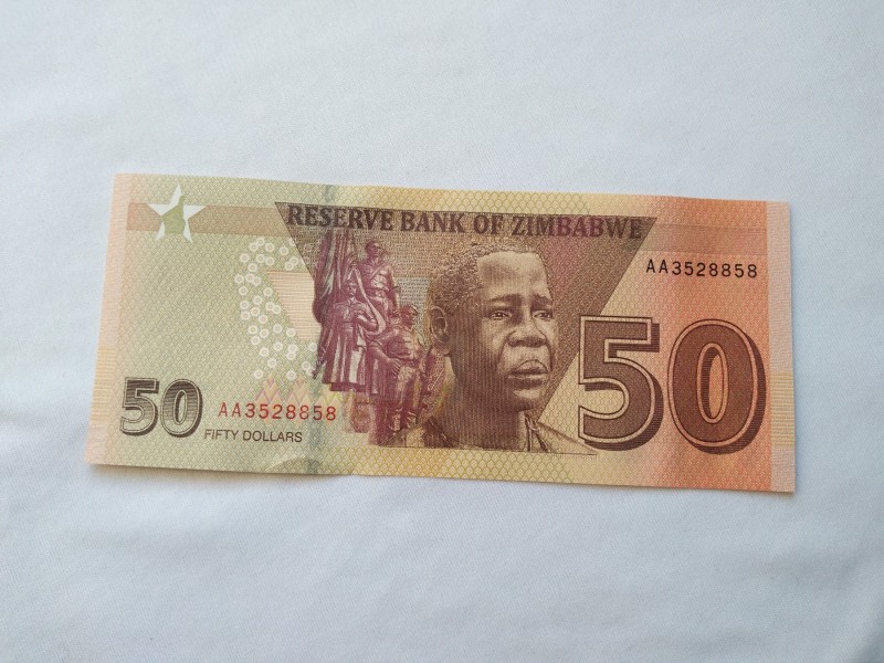 Zimbabve 50 dolara,2020 god.UNC,AA