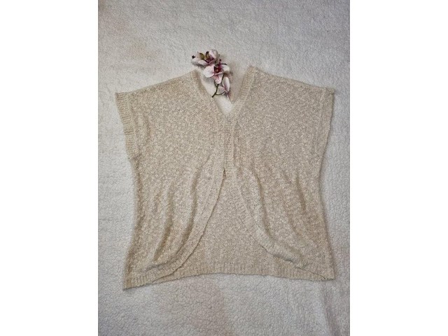 Amisu knitwear bluza-prsluk krem boje, kao nova