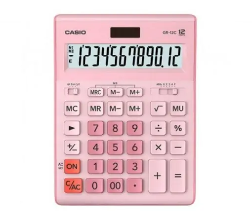 CASIO Kalkulator stoni GR-12C pink