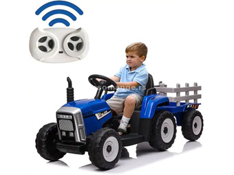 Dečiji traktor sa prikolicom na akumulator 261 plavi