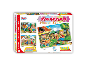 Igračka Slagalica 3u1 Cartoon Tri praseta 70pcs 01-474000