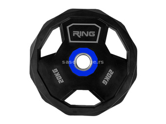 Ring Olimpijski urethan tegovi dvobojni 1x20kg RX PL49-20