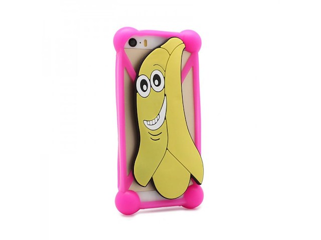 Maskica univerzalna gumena za mobilni telefon 4.5-5.0` Fruit type 8 roze