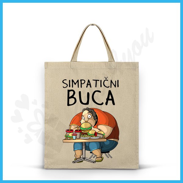 Simpatični buca pamučna torba